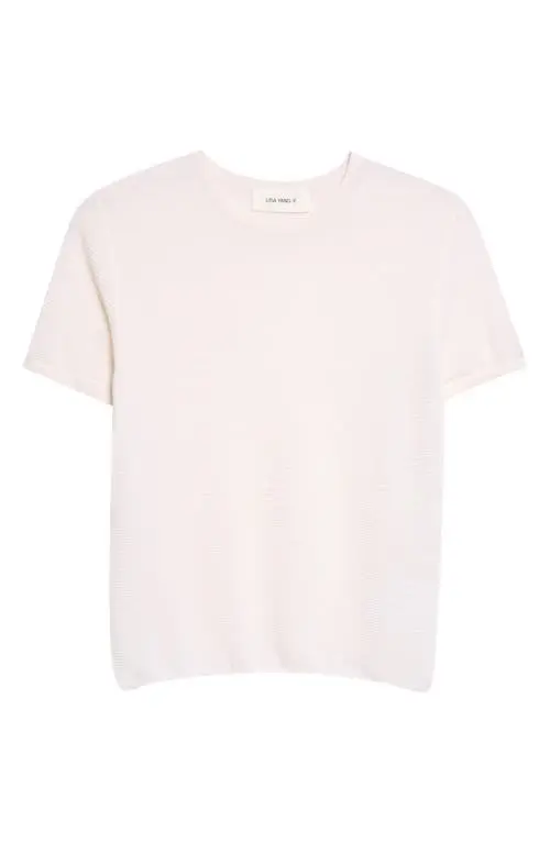 LISA YANG Ira Short Sleeve Cashmere Sweater - Ivory