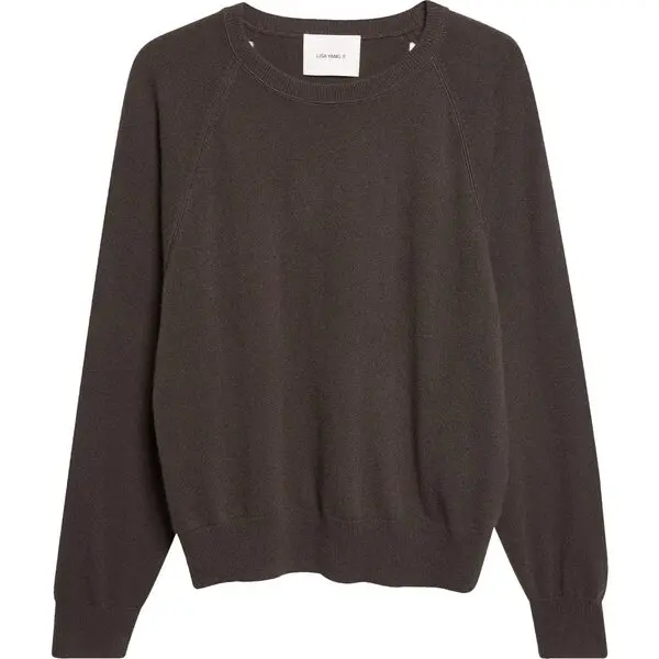 LISA YANG Cambrie Cashmere Raglan Sleeve Sweater - Dark Fern