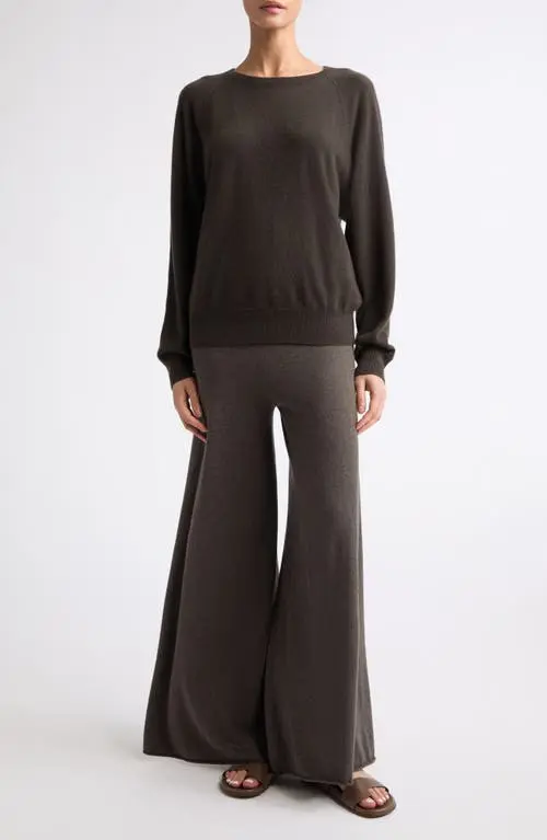 LISA YANG Cambrie Cashmere Raglan Sleeve Sweater - Dark Fern