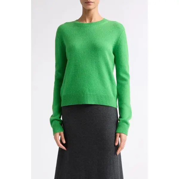 LISA YANG Mable Cashmere Crewneck Sweater - Basilico