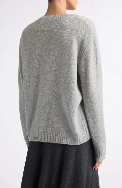 LISA YANG Leona V-neck Cashmere & Silk Sweater - Cloudy