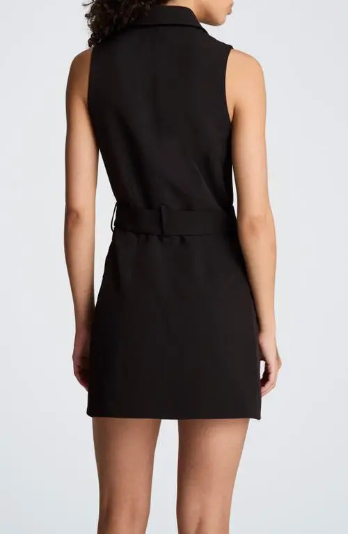 KENNETH COLE Sleeveless Belted Utility Minidress - Black