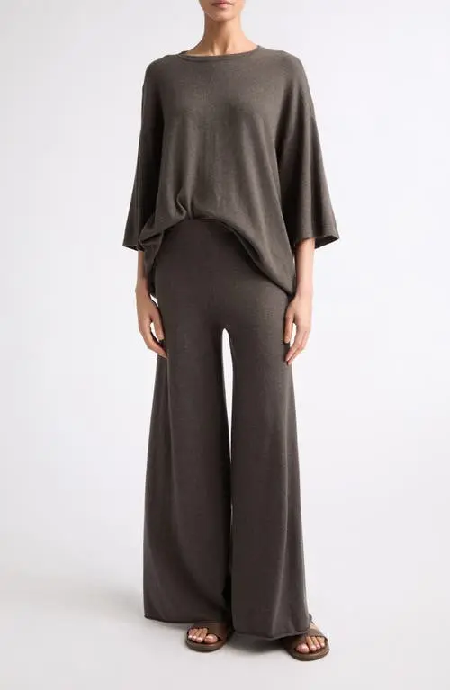 LISA YANG Ainsley Cotton & Cashmere Wide Leg Pants