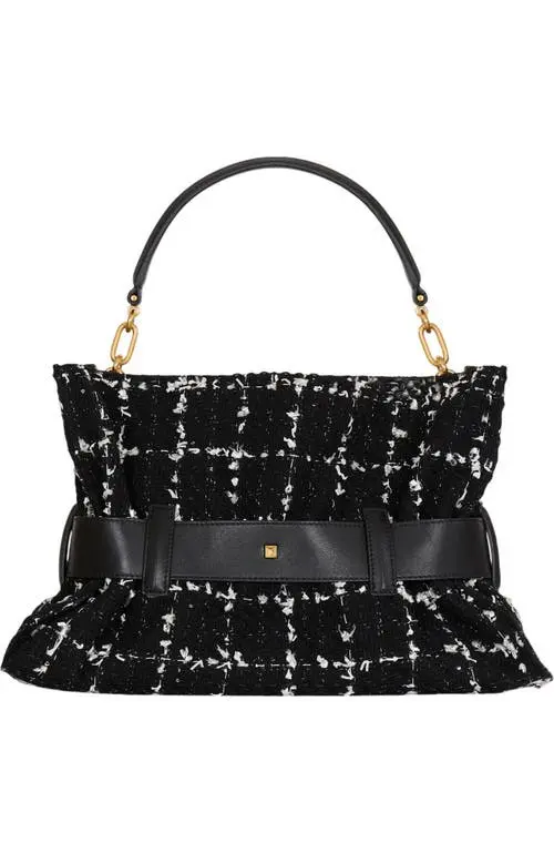 Balmain Medium Anthem Bag In Tweed