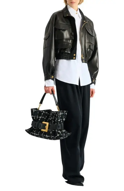 Balmain Medium Anthem Bag In Tweed