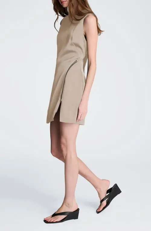 KENNETH COLE Zip Sheath Minidress - Burlap