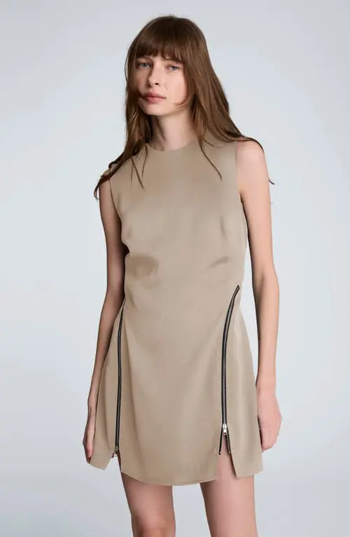 KENNETH COLE Zip Sheath Minidress - Burlap