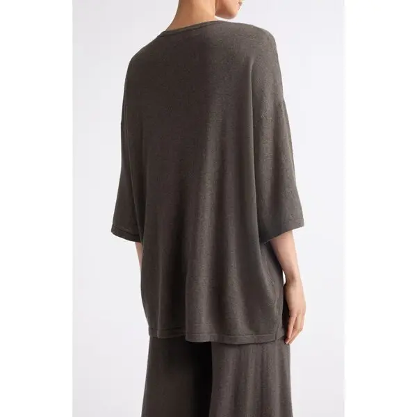 LISA YANG Agnette Oversize Cotton & Cashmere Sweater - Deep Walnut