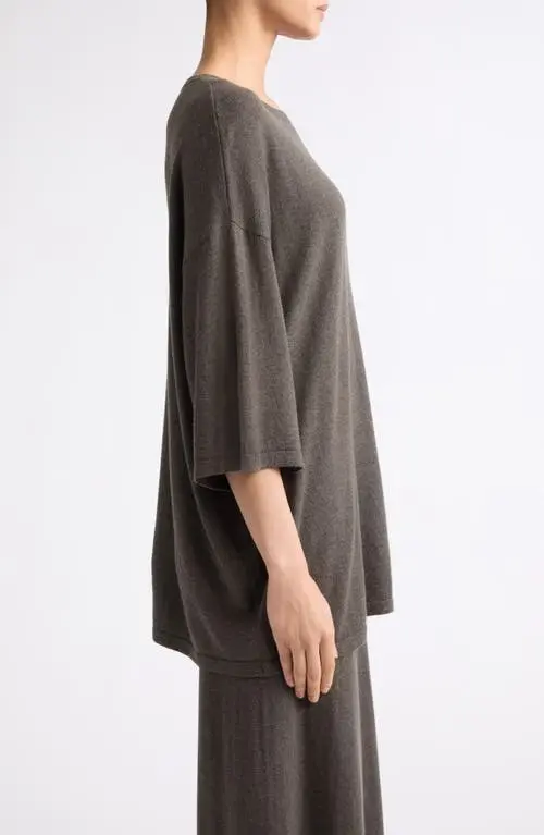 LISA YANG Agnette Oversize Cotton & Cashmere Sweater - Deep Walnut