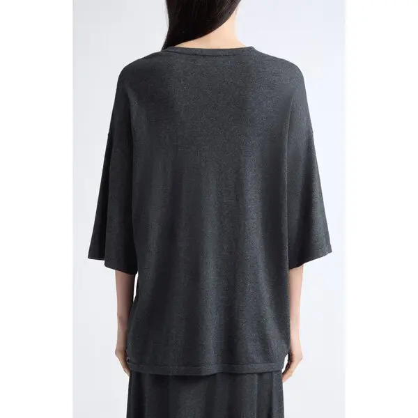 LISA YANG Agnette Oversize Cotton & Cashmere Sweater - Eclipse