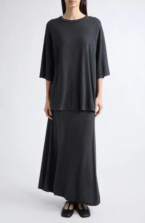 LISA YANG Agnette Oversize Cotton & Cashmere Sweater - Eclipse