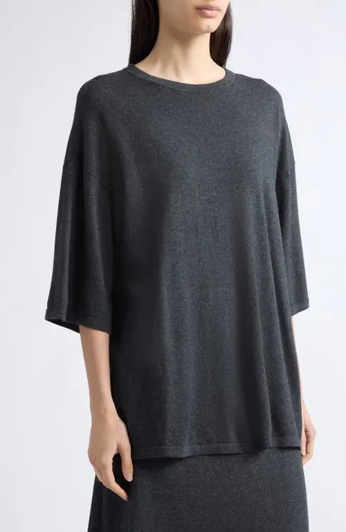 LISA YANG Agnette Oversize Cotton & Cashmere Sweater - Eclipse