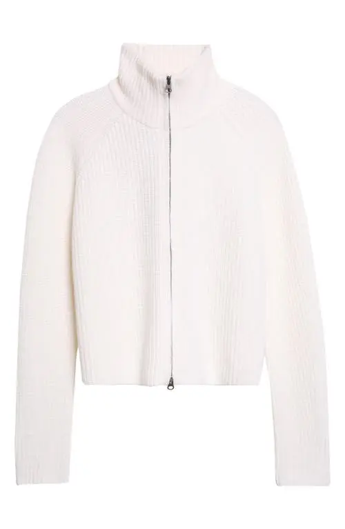 LISA YANG Sadie Cashmere Shaker Stitch Zip Cardigan