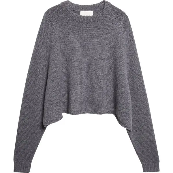 LISA YANG Karine Oversize Raglan Sleeve Cashmere Sweater - Graphite