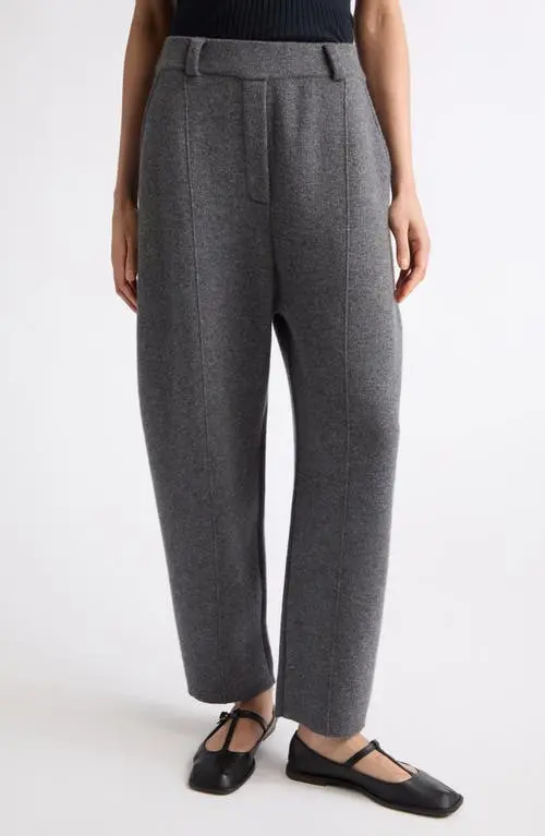 LISA YANG Cashmere Barrel Leg Sweater Pants - Graphite