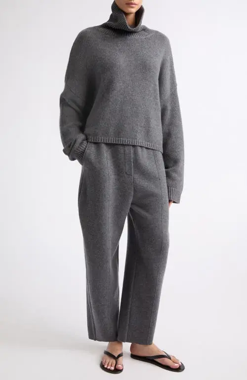 LISA YANG Cashmere Barrel Leg Sweater Pants - Graphite