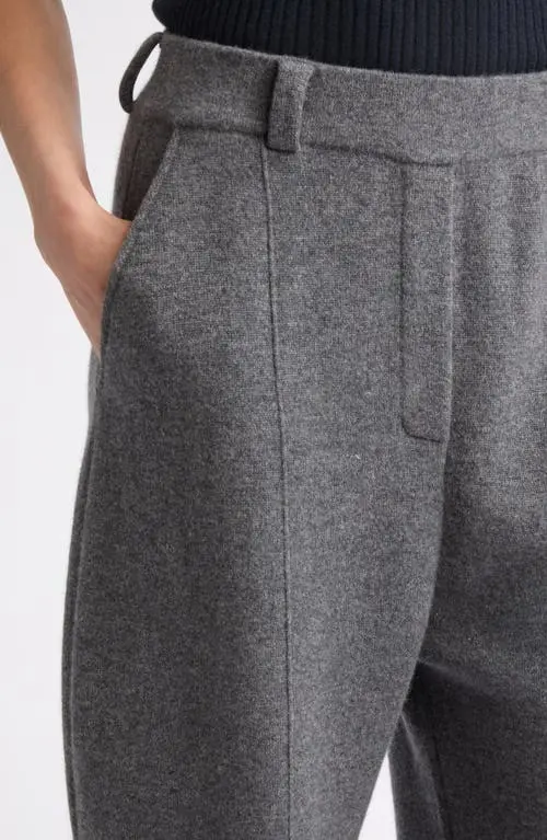 LISA YANG Cashmere Barrel Leg Sweater Pants - Graphite