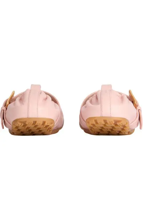 Balmain Anthem Smooth Leather Ballet Flats
