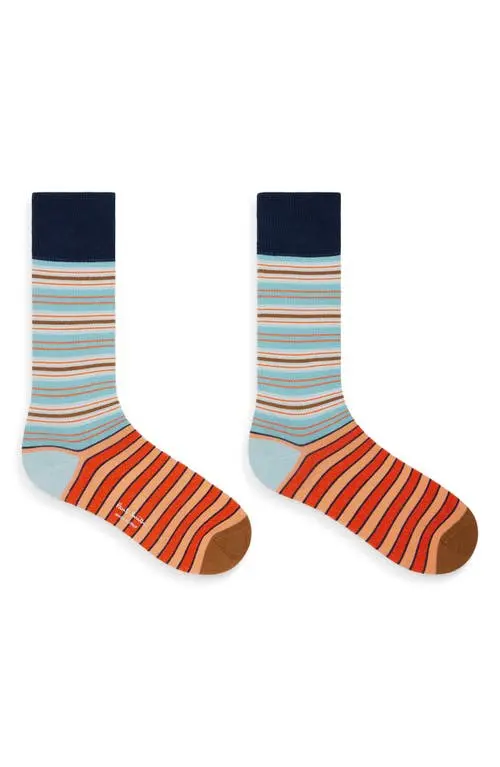 Paul Smith Stripe Cotton Blend Dress Socks