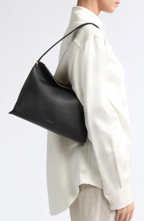 WANDLER Small Penelope Leather Tote - Black Crust