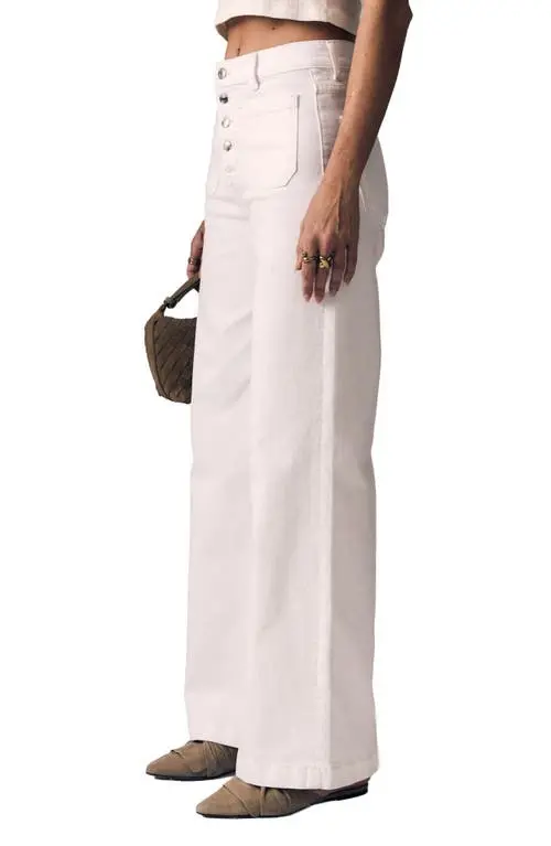 LE JEAN Georgia Patch Pocket Wide Leg Jeans