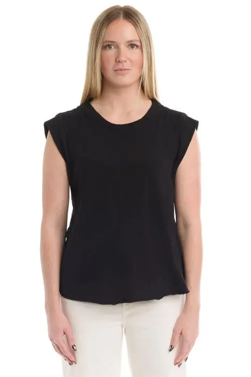 Wilt Ruched Shoulder Tee - Black