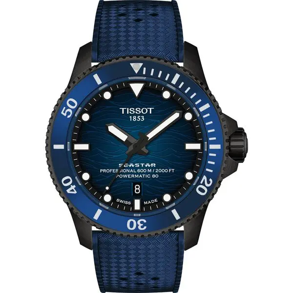 TISSOT Seastar 2000 Professional Powermatic 80 Diver Watch - Blue Gradient