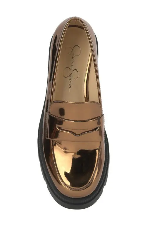 Jessica Simpson Ullinia Platform Loafer - Bronze