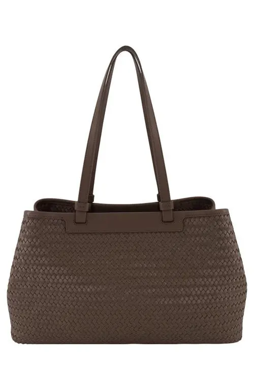 Vince Marin East/west Woven Leather Tote