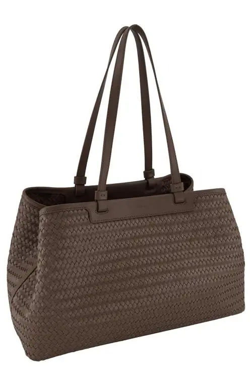 Vince Marin East/west Woven Leather Tote