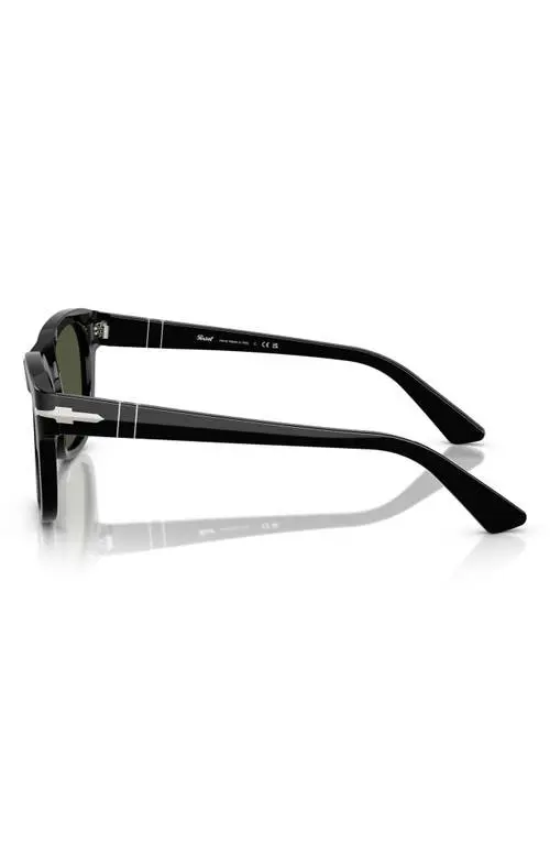 Persol 55mm Square Sunglasses - Black/green