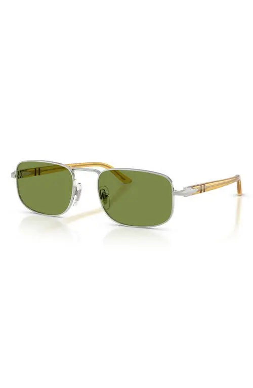 Persol 56mm Pillow Sunglasses - Silver/green