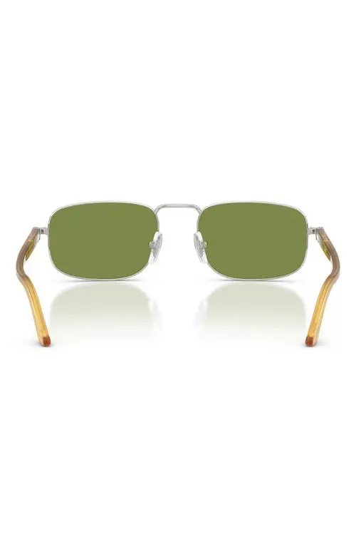 Persol 56mm Pillow Sunglasses - Silver/green