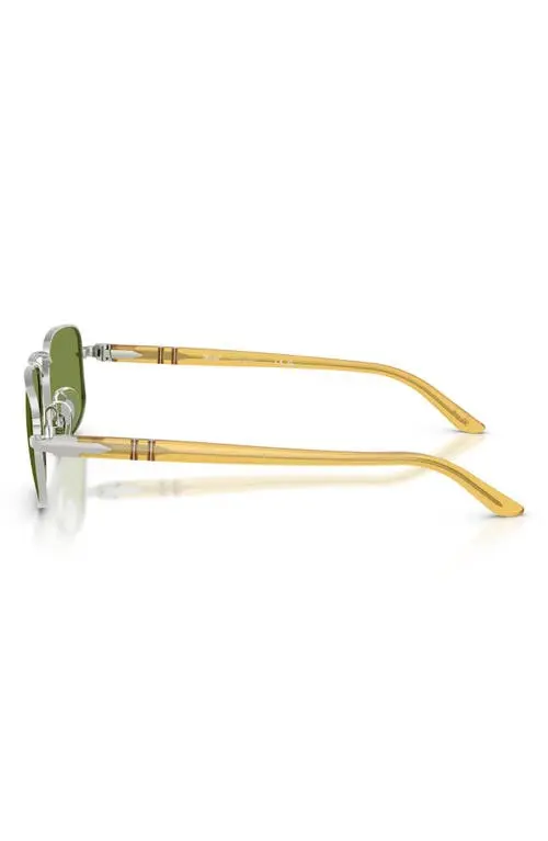 Persol 56mm Pillow Sunglasses - Silver/green
