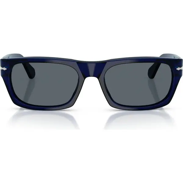 Persol 55mm Rectangular Sunglasses - Cobalto/blue