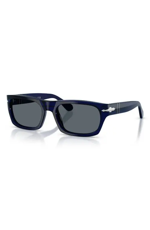 Persol 55mm Rectangular Sunglasses - Cobalto/blue