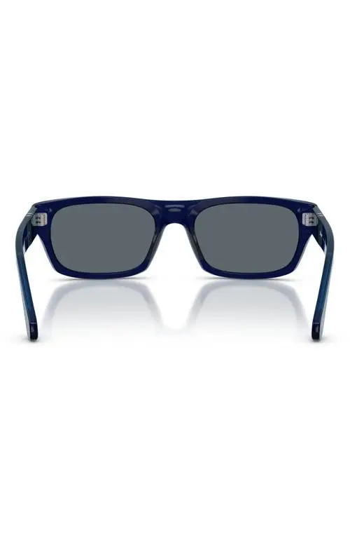 Persol 55mm Rectangular Sunglasses - Cobalto/blue
