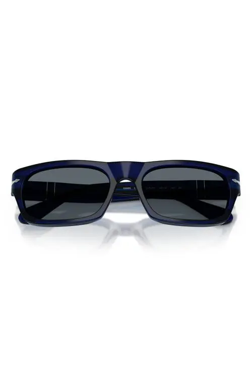 Persol 55mm Rectangular Sunglasses - Cobalto/blue