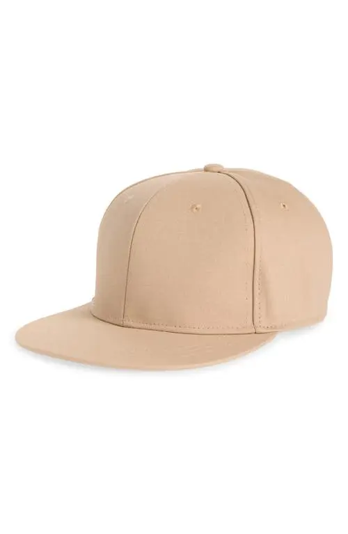 OPEN EDIT Flat Brim Baseball Cap - Tan