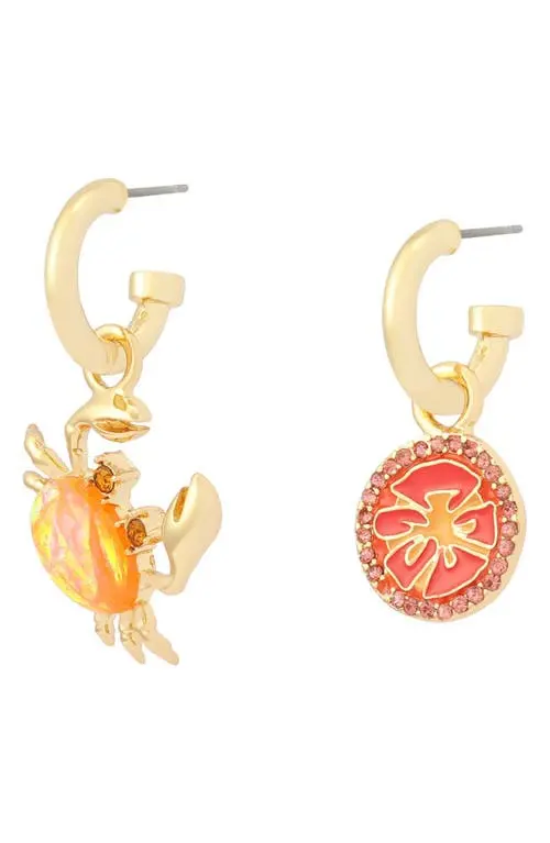Kurt Geiger Crab & Tomato Mismatched Drop Earrings