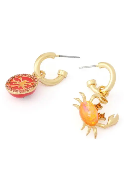 Kurt Geiger Crab & Tomato Mismatched Drop Earrings