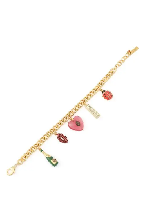 Kurt Geiger Playful Curb Chain Charm Bracelet