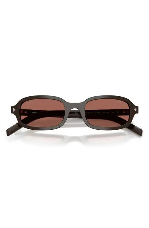 Prada Oval Sunglasses - Cigar/brown