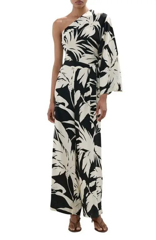 Mango Asymmetrical Flare Sleeve Jumpsuit