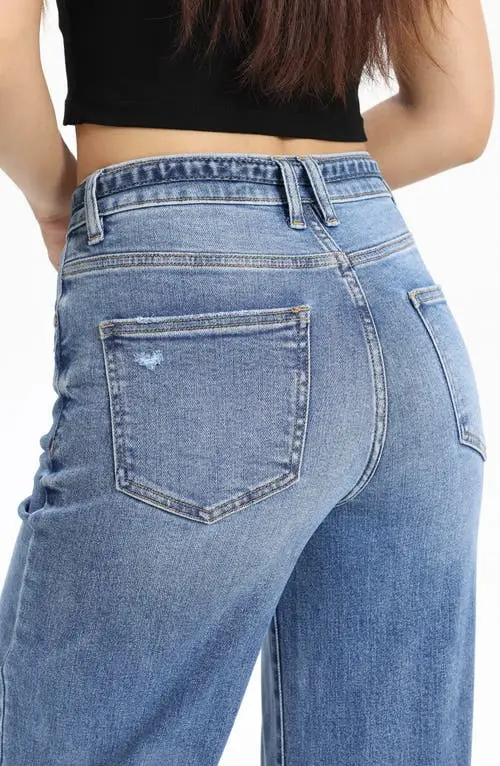 BAYEAS Tie Belt High Waist Wide Leg Jeans