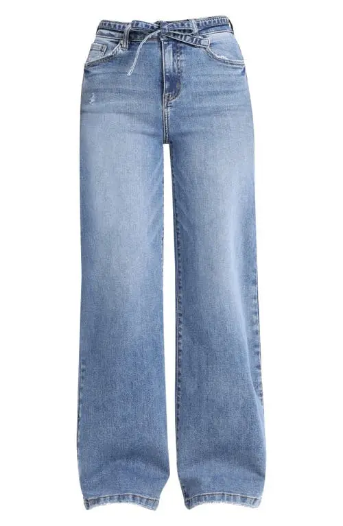 BAYEAS Tie Belt High Waist Wide Leg Jeans