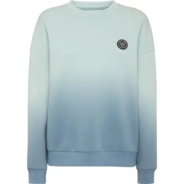 PLEIN SPORT Oversize Hoodie Sweatshirt Degrade - Lightblue