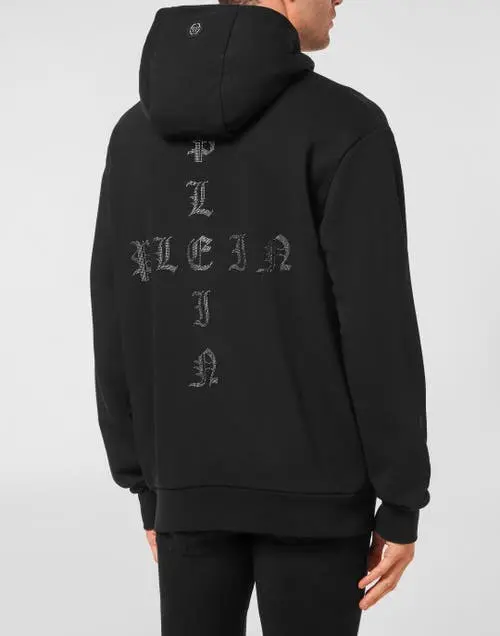 Philipp Plein Gothic Embellished Hoodie