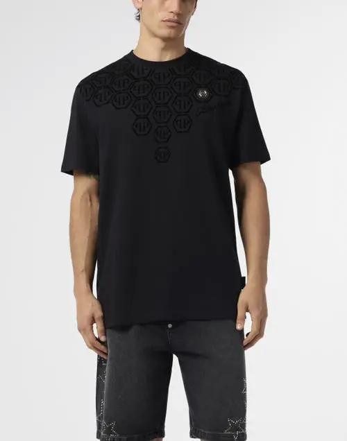 Philipp Plein Round Neck T-shirt Degrade Monogram Monogram