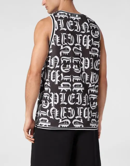 Philipp Plein Gothic Plein All-over Print Tank Top